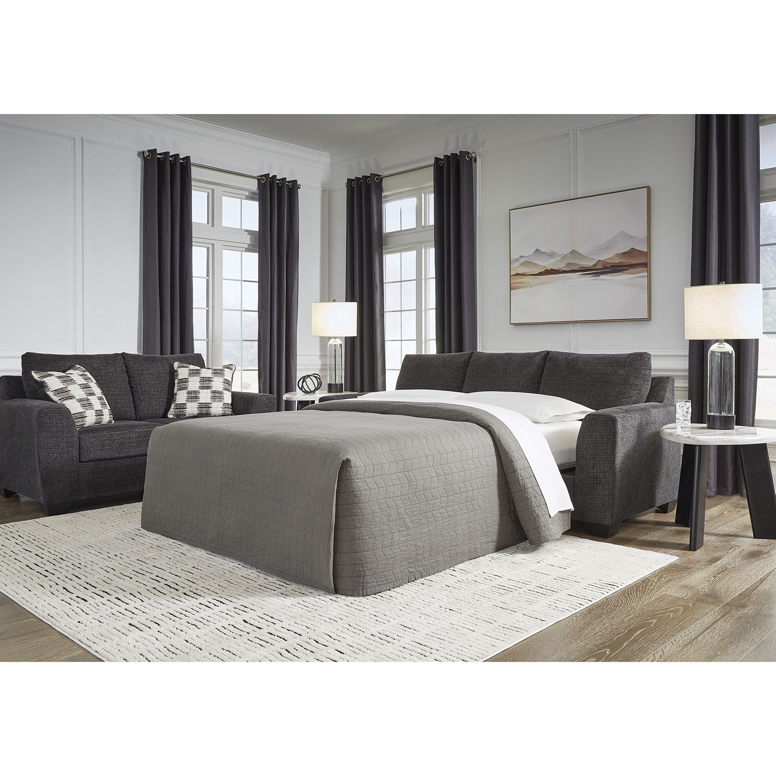 Loreo Ebony Queen Sleeper Sofa